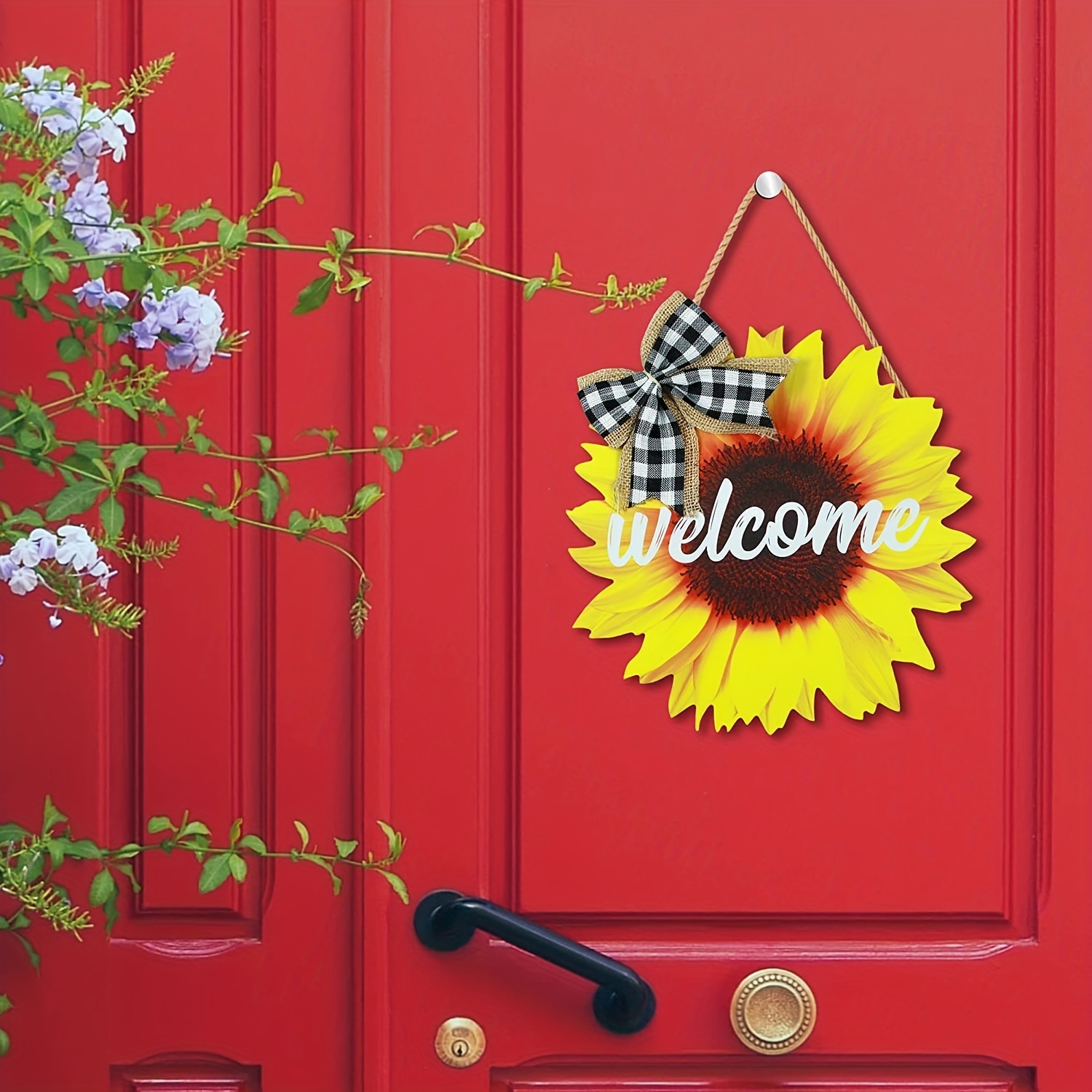 Sunflower Summer Welcome Pendant Spring Door Sign Home - Temu Australia