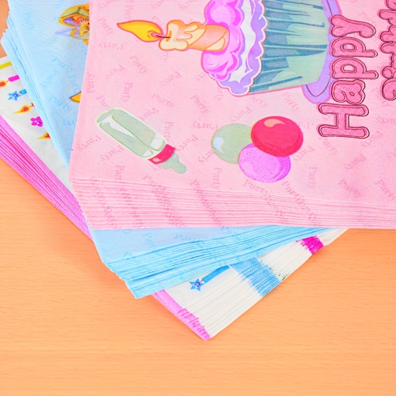 Birthday Napkins Boys Girls Crown Pattern - Temu