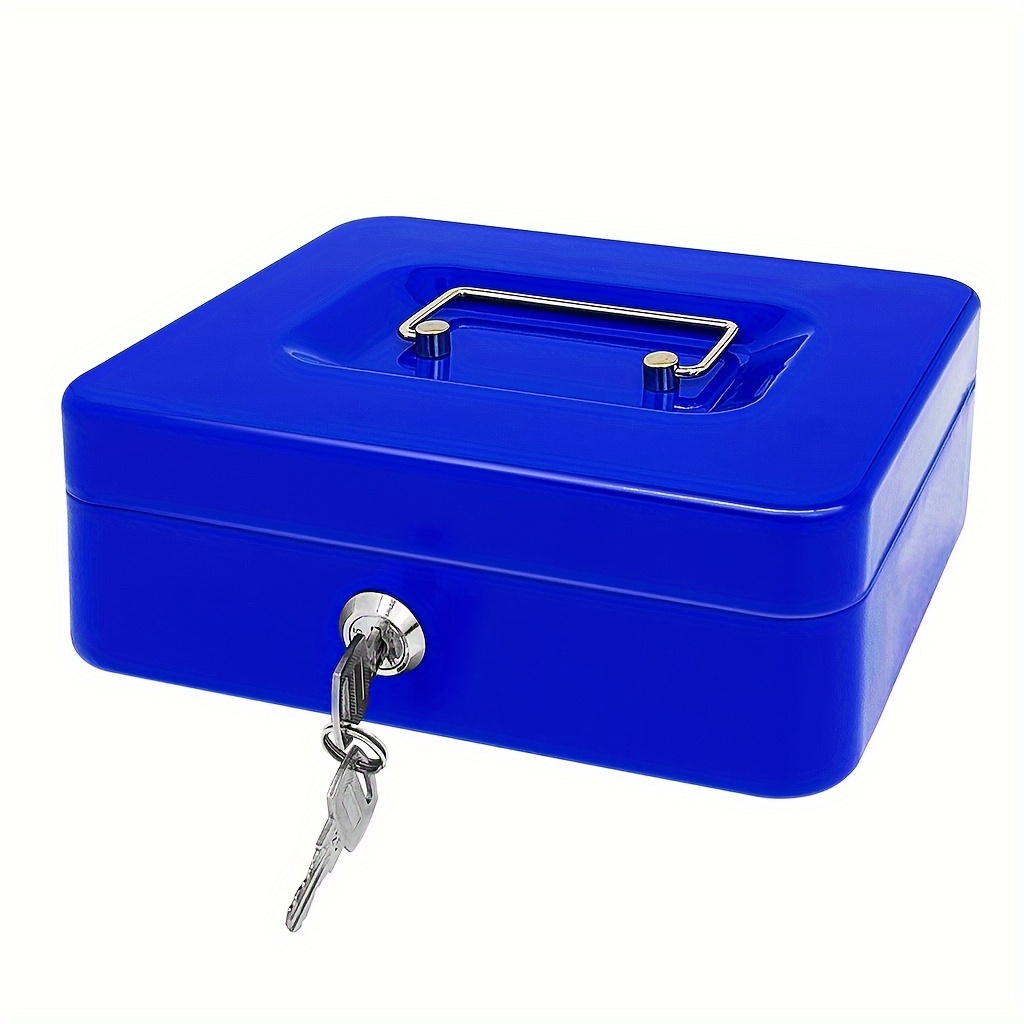Metal Storage Boxes Money Tray Lock Money Boxes Deposit - Temu United ...