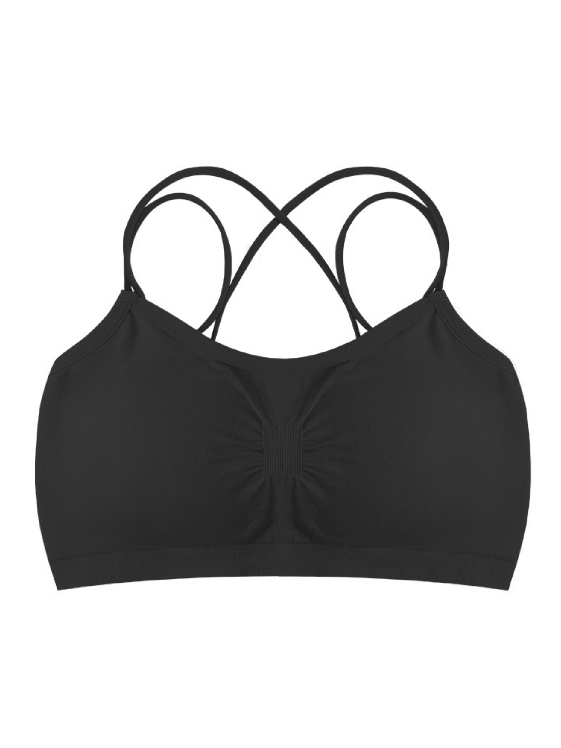Seamless Wireless Bras Comfy Breathable Cross Back Bra - Temu New Zealand
