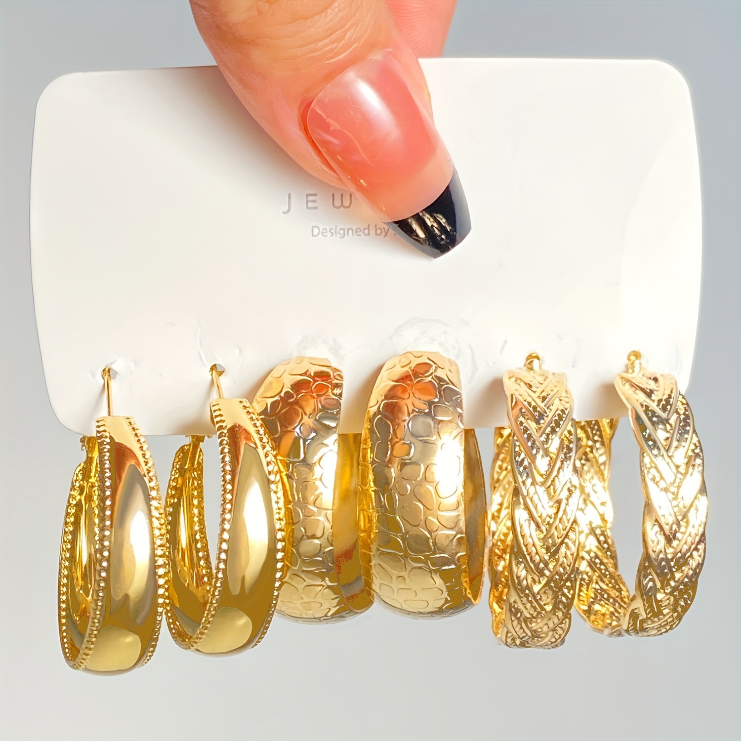 Hoop Earrings Minimalist Metallic Geometric Hoop Earrings - Temu United ...