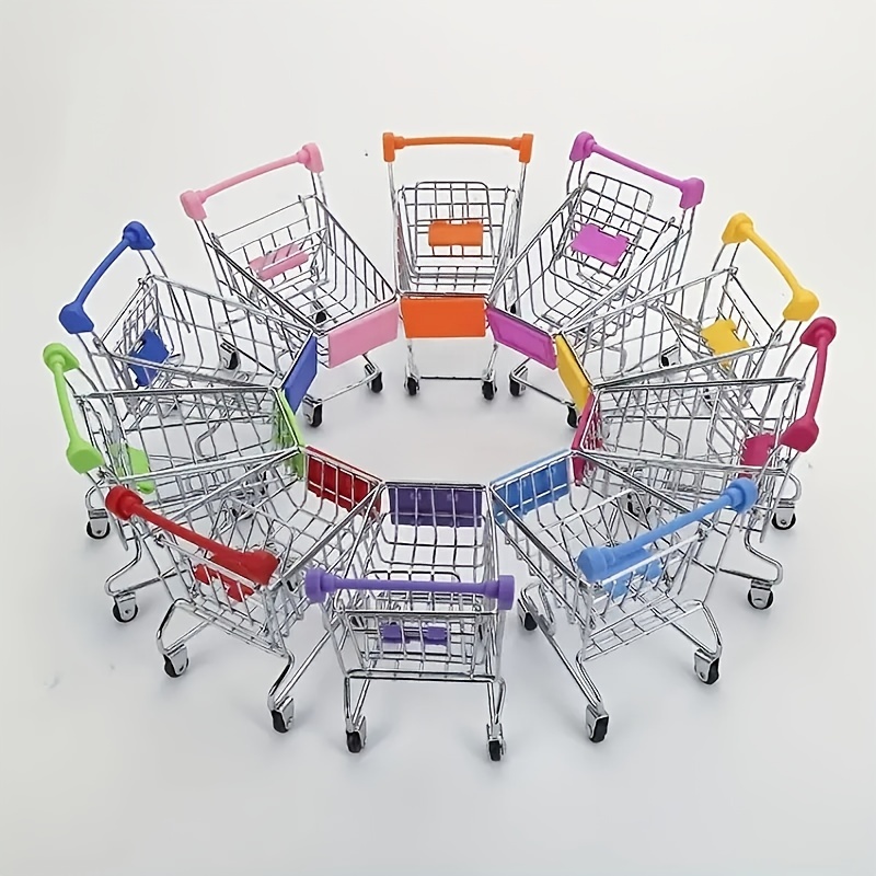 1pc Mini Metal Shopping Cart Supermarket Handcart Trolley - Temu Australia