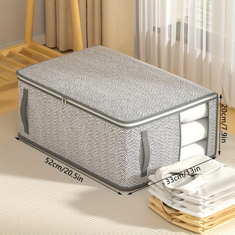 Minimalist Large Capacity Zipper Clothes Organizer Wardrobe - Temu Canada