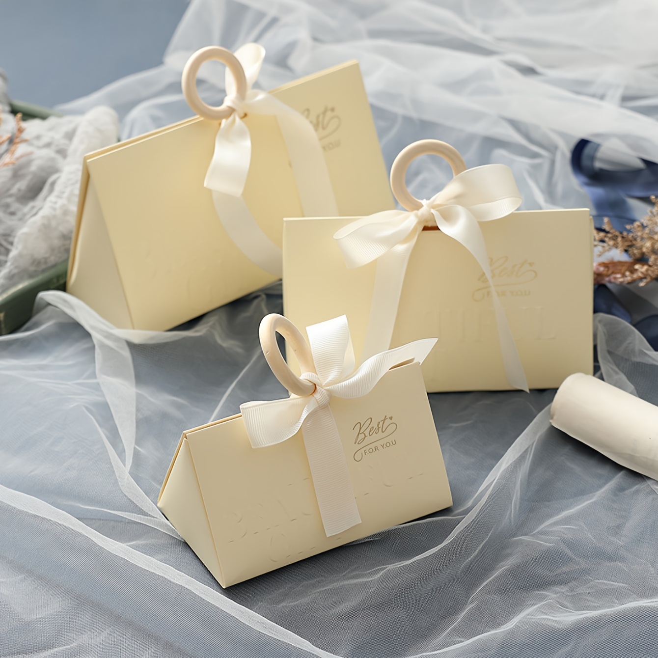 1pc Wedding Goodie Box Triangle Shape Kraft Paper Bridal Gift Box ...