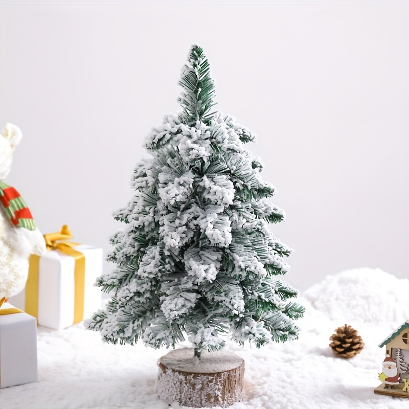 Snow Scenery Flocking Christmas Tree Pe Mixed Snowy Christmas Tree ...