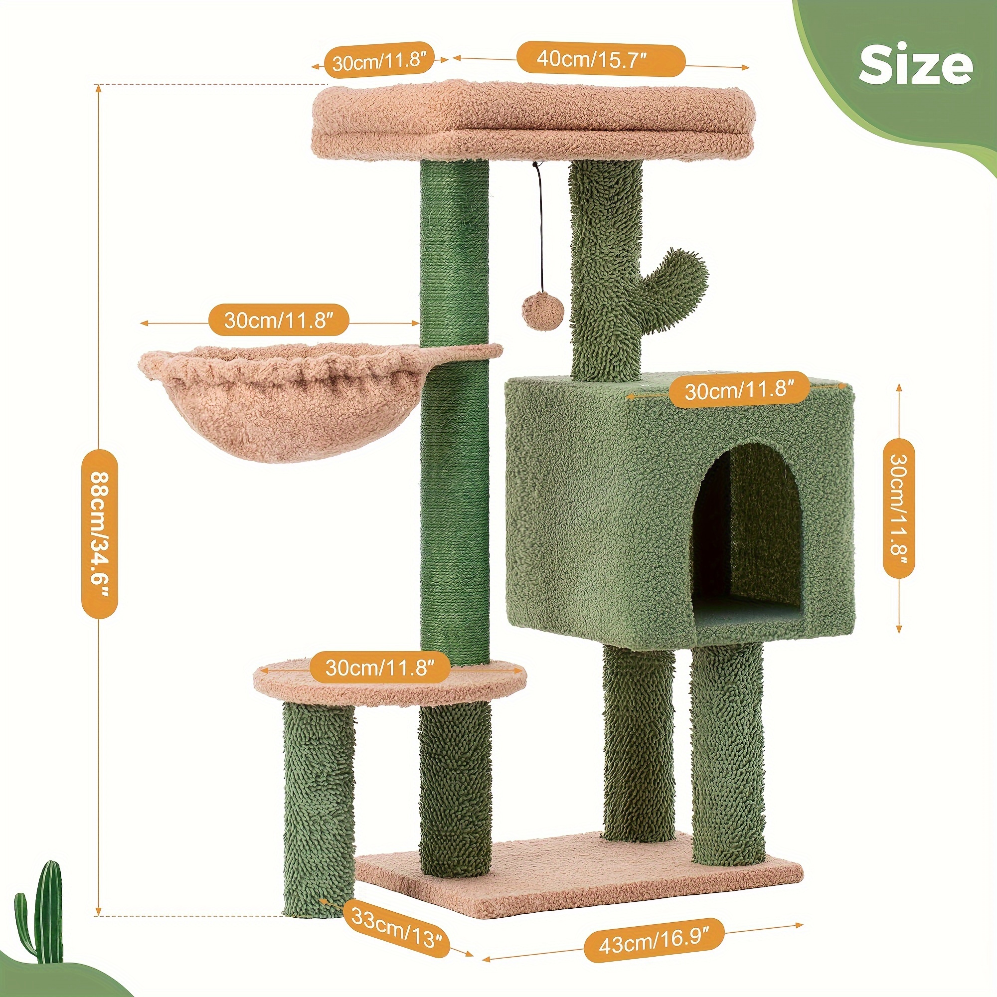 Indoor Cactus Cat Tree Cat Tower Cat Cat Tree - Temu Australia
