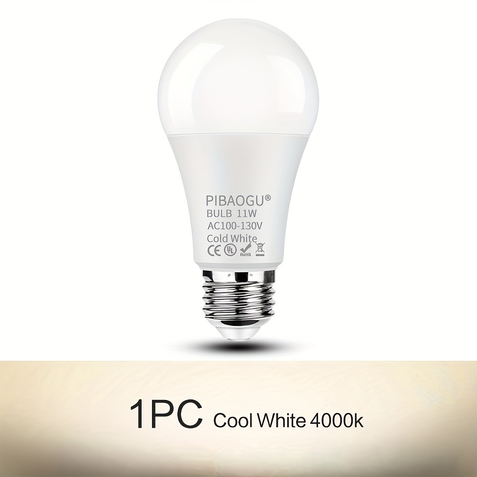 1個のE26 11W LED電球は83W白熱灯に相当し 昼光色6500K温白色3000K 1100ルーメンの超高輝度電球 - Temu Japan