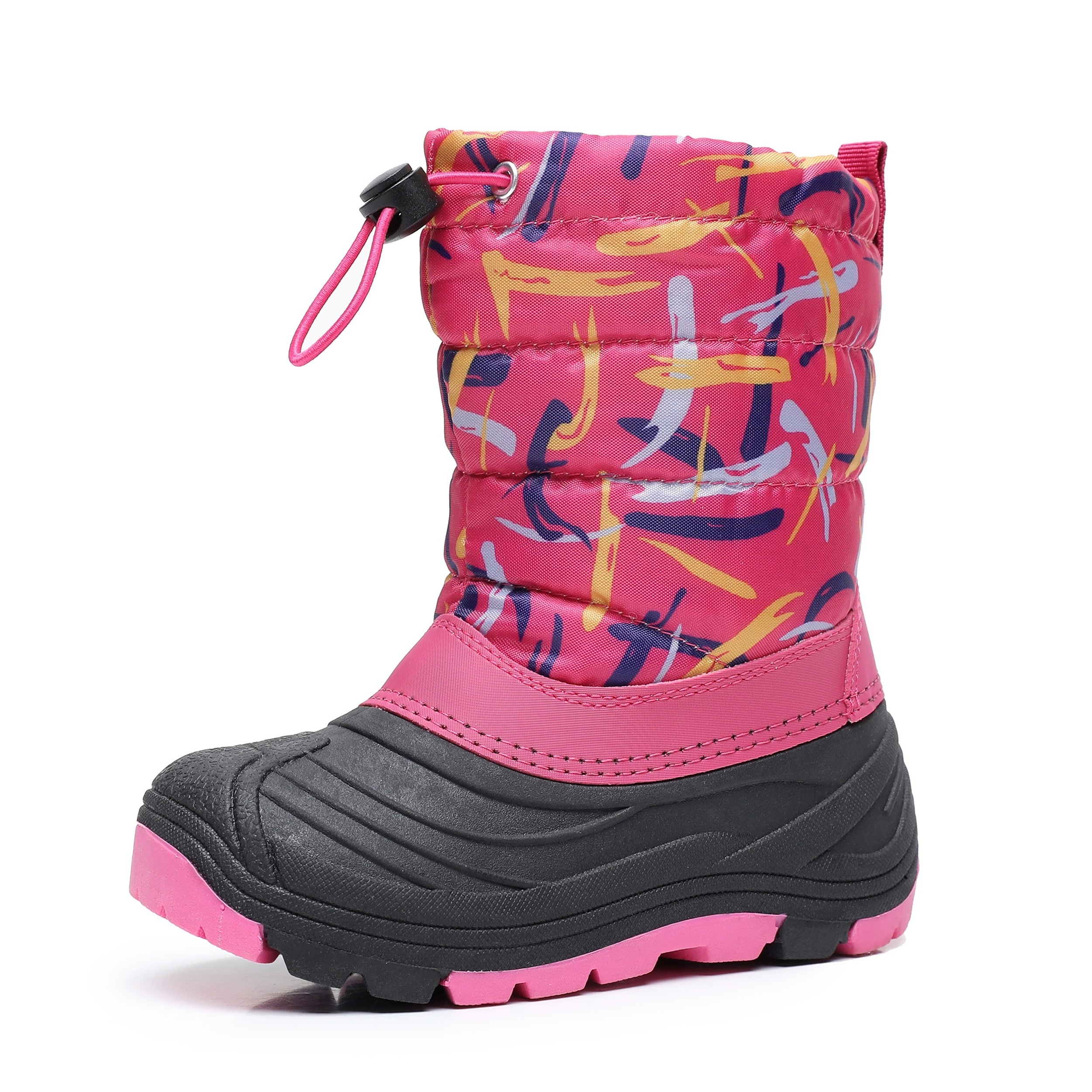 Boys Trendy High Top Snow Boots With Side Zipper Comfy Non Slip Thermal ...