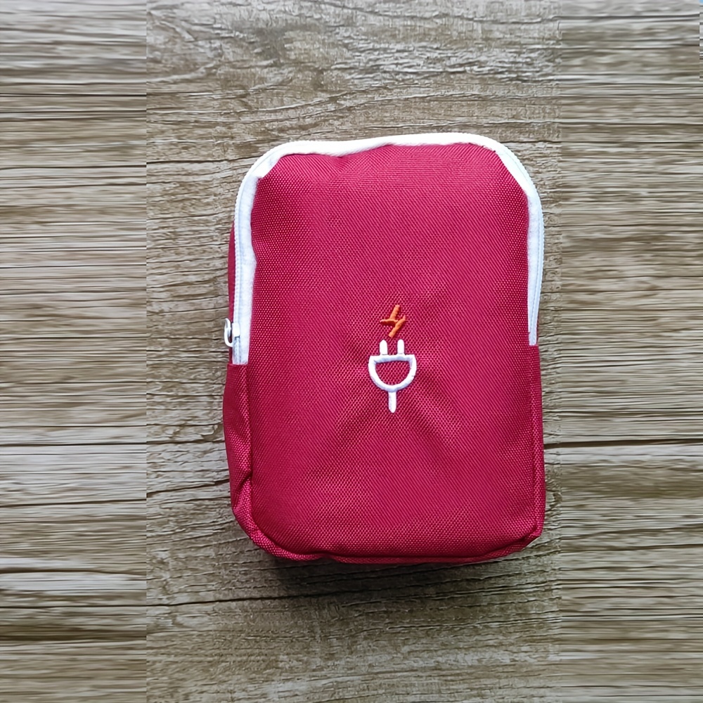 Charger Storage Bag Travel Earphone Data Cable Organizer - Temu Canada