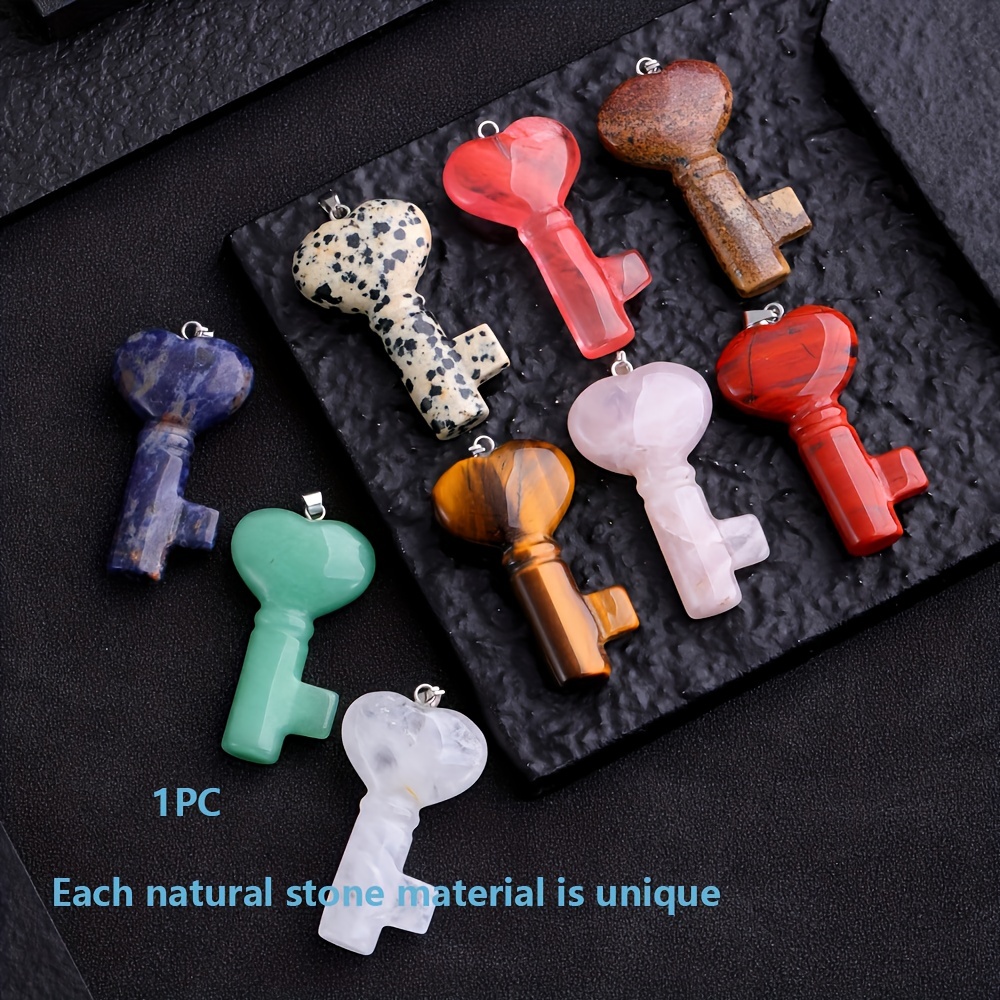 Random Natural Cute Heart Shaped Key Pendant Diy Jewelry - Temu New Zealand