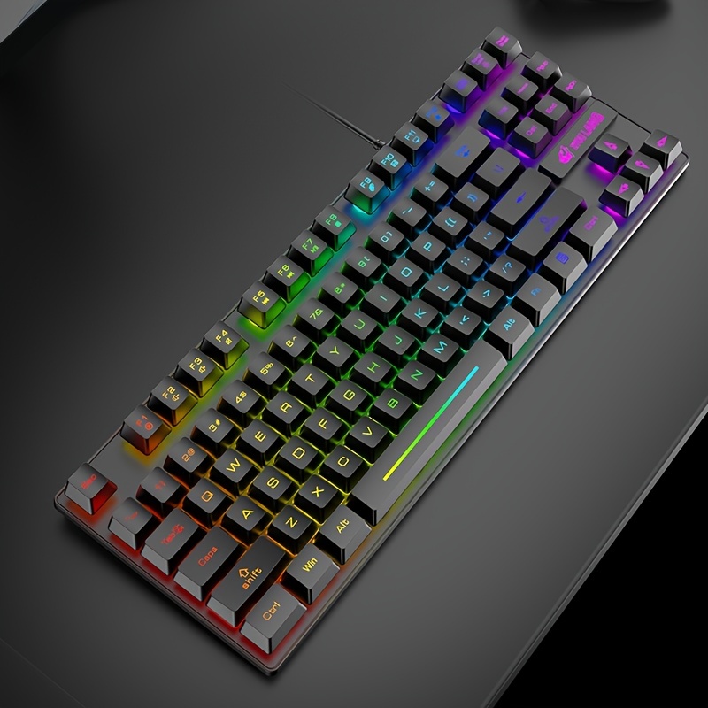 87 Key Wired E Sports Game Manipulator Keyboard Usb Wired Backlit ...