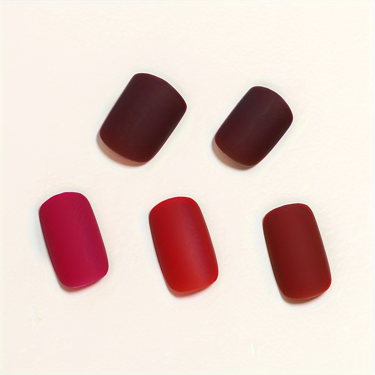 length Square Shape Press Nails Red Series Solid Color - Temu Canada