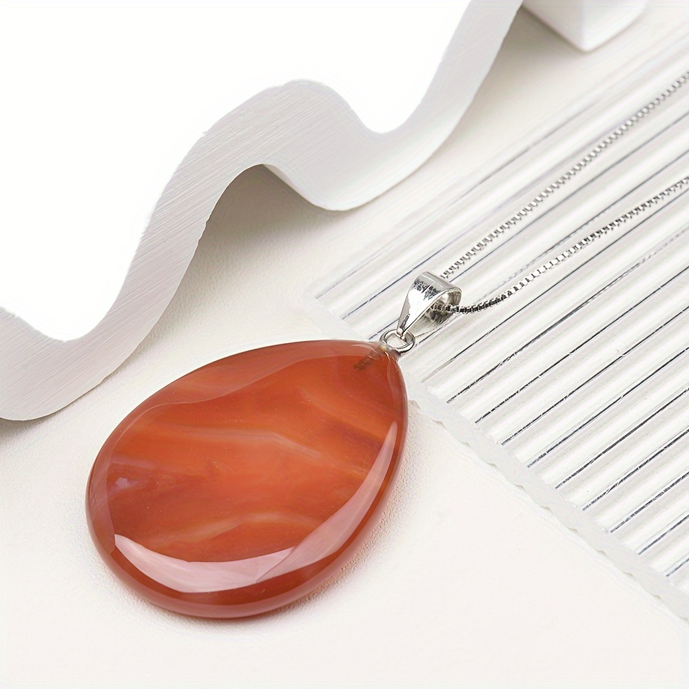 Fashion match Style Natural Stone Agate Glossy Flat Water - Temu United ...