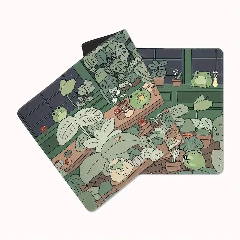 1pc 개구리 대형 게임용 마우스 패드 노트북데스크탑 사무실용 미끄럼 방지 마우스 패드 세척 가능한 고무 소재 마우스 패드