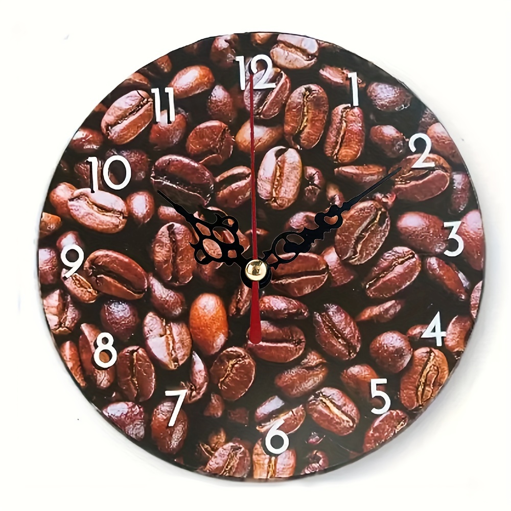Minimalist Coffee Print Wall Clock European american - Temu Australia