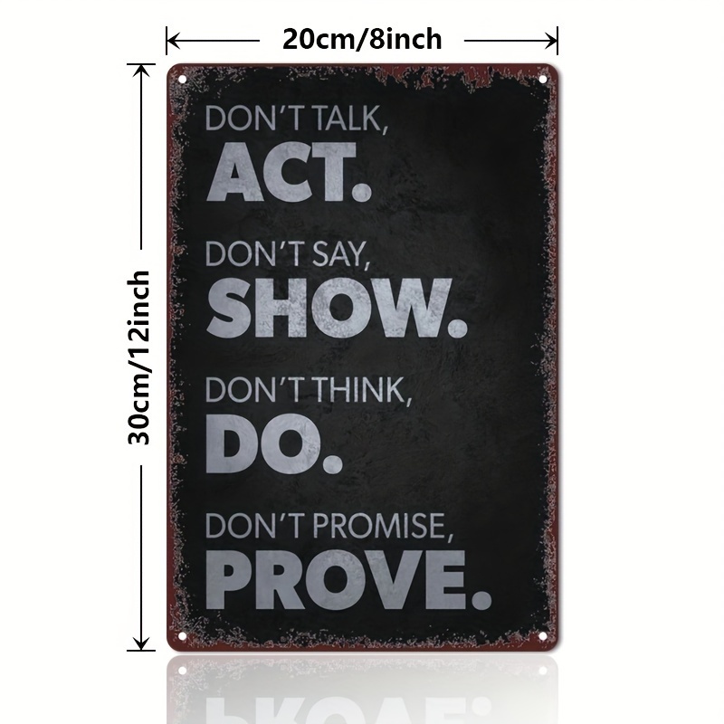 Motivational Quotes Metal Tin Sign Success Notes Wall Art - Temu Australia