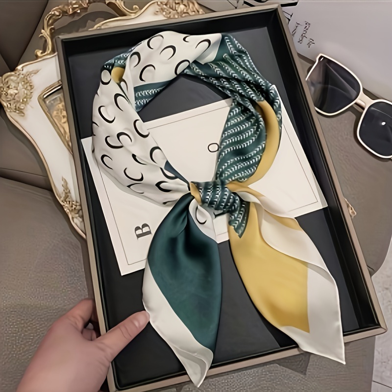 Boho Printed Square Scarf Stylish Thin Decorative Neck Scarf - Temu ...