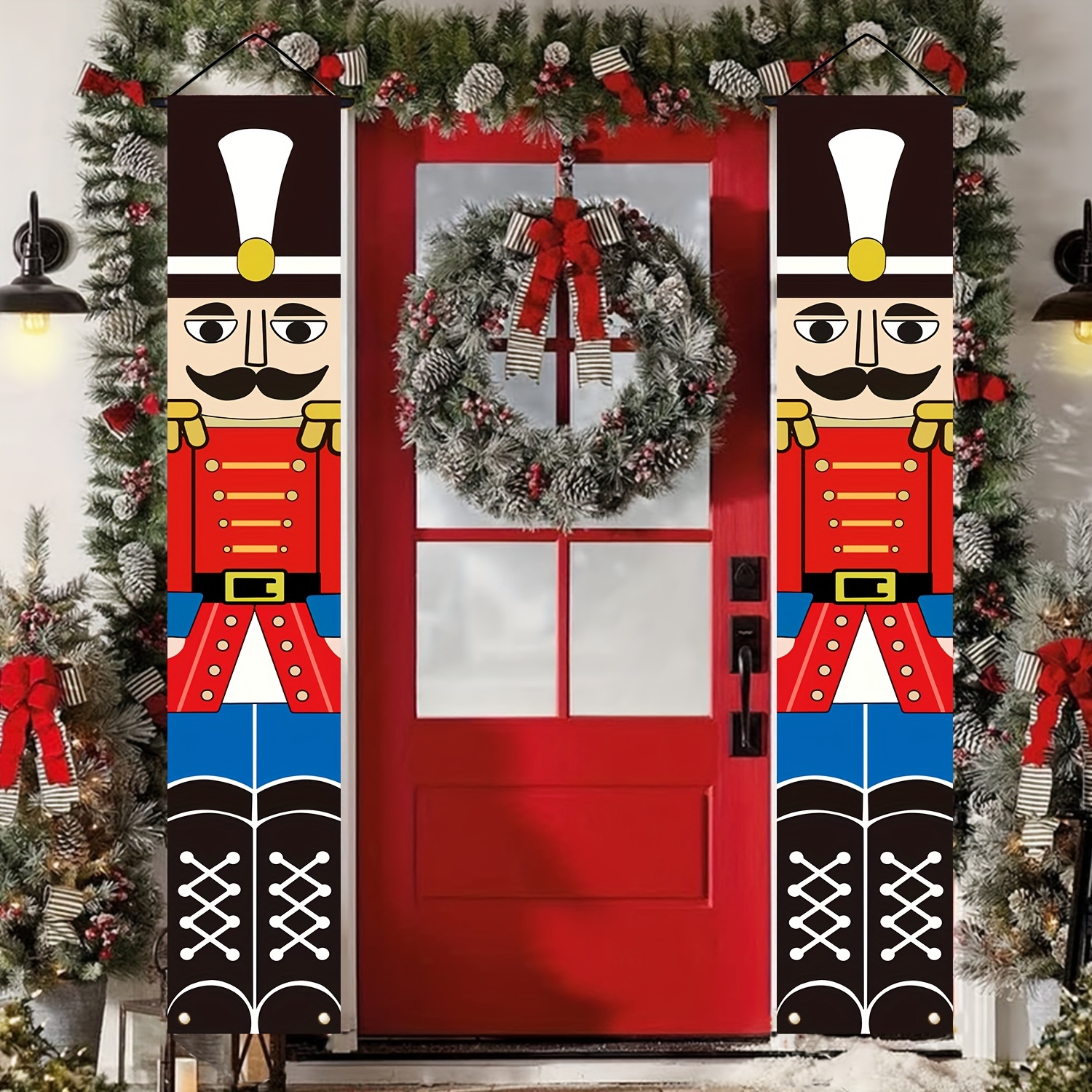 Nutcracker Christmas Decorations Welcome Sign Porch Front - Temu