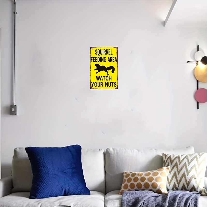 Retro Funny Metal Sign Sheet Signs Tin Sign Squirrel Feeding - Temu ...