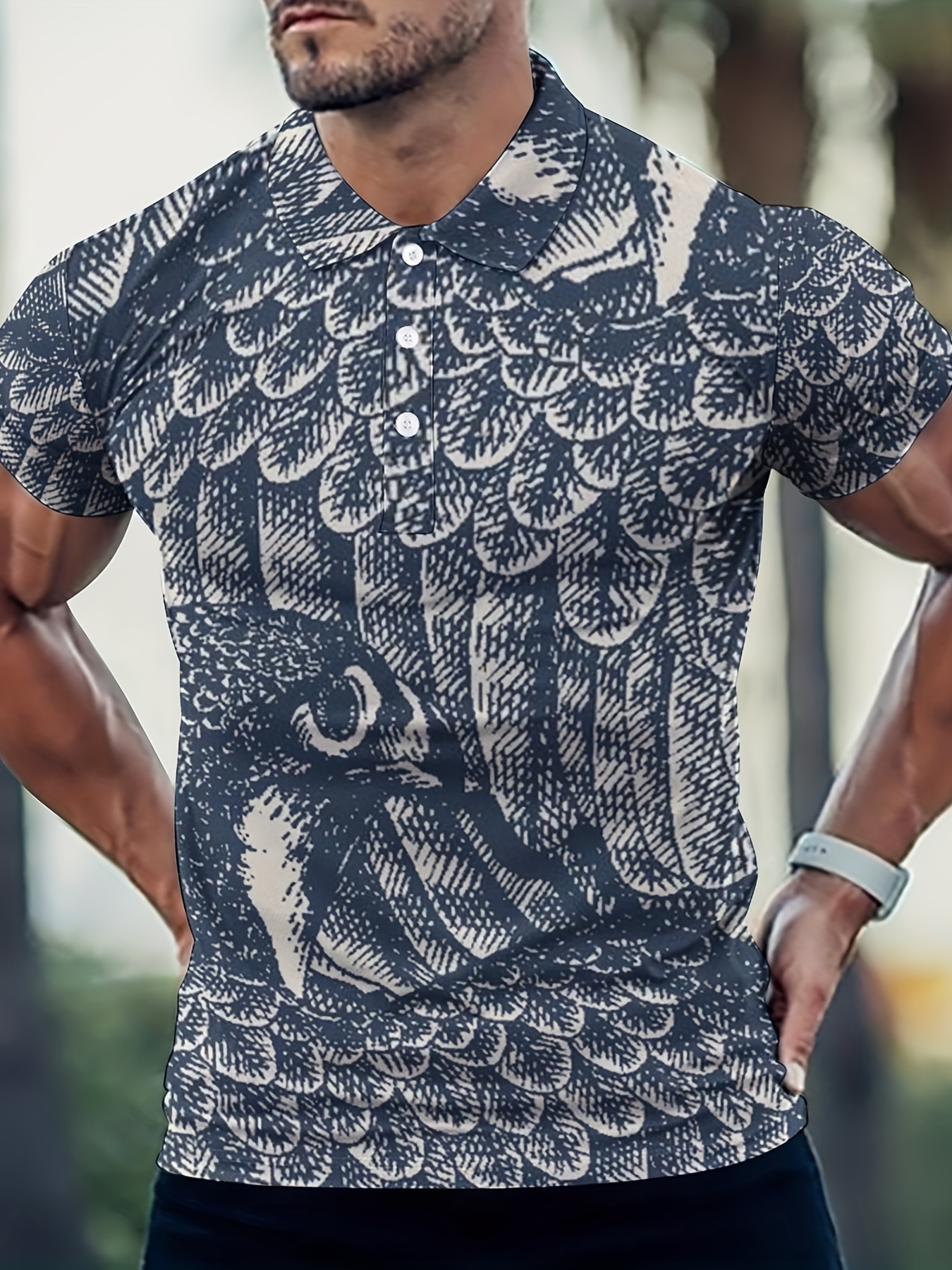 Sketch Style Pattern Casual Slightly Stretch Temu Australia