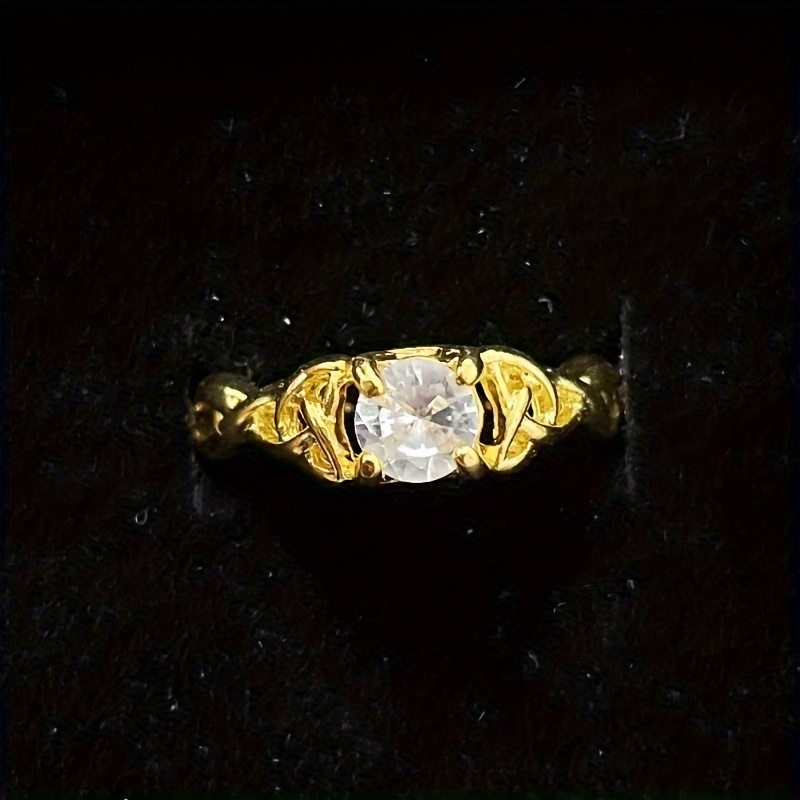 Exquisite Promise Ring Silver Plated Inlaid Shining Zircon - Temu ...