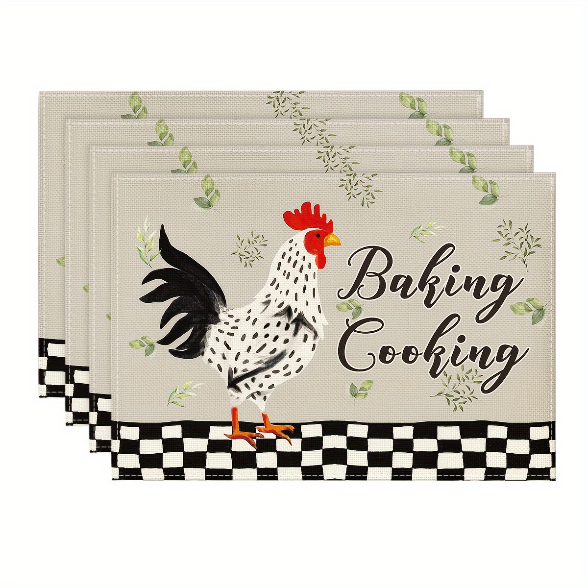 Chicken Baking Cooking Placemats Seasonal Table Mats Farm - Temu United ...