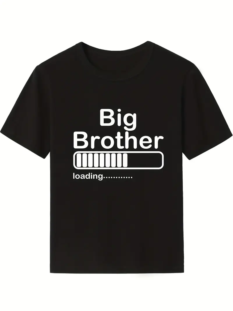 ボーイズファニー「ビッグブラザーローディング」プリントtシャツ クルーネック快適な半袖tシャツトップス幼児キッズ子供夏用 Temu Japan
