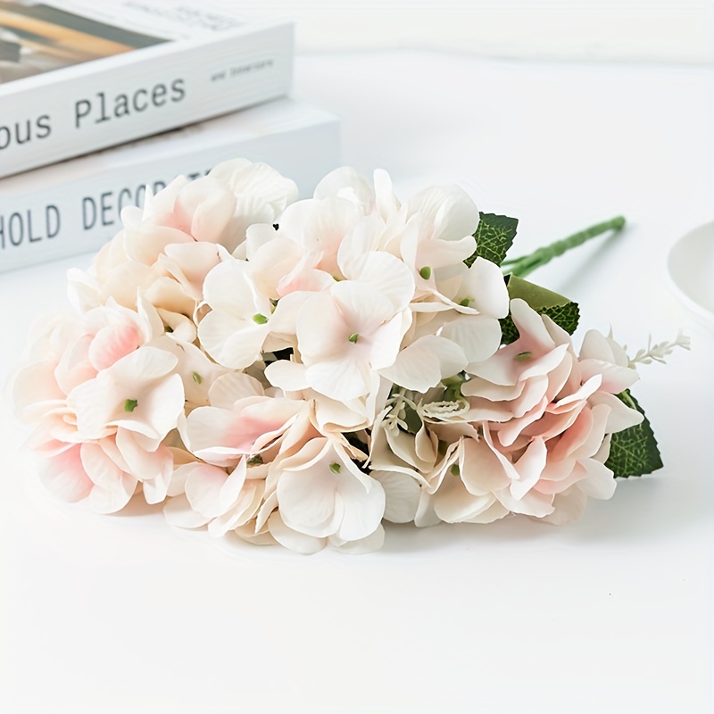 2pcs Hydrangea Artificial Flowers Decor Hydrangea Flowers Long Stem ...