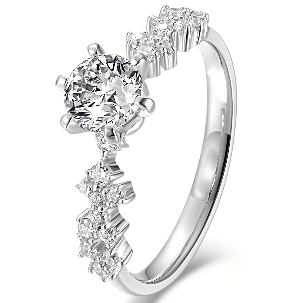 Elegant Promise Ring Inlaid Shining Zirconia Engagement / - Temu United ...