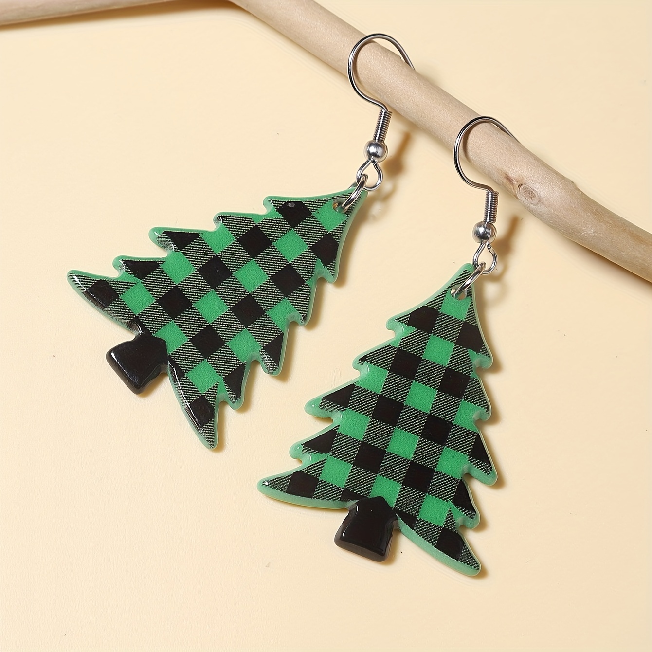 Men's Vintage Classic Plaid Style Green Christmas Tree Drop - Temu Ireland