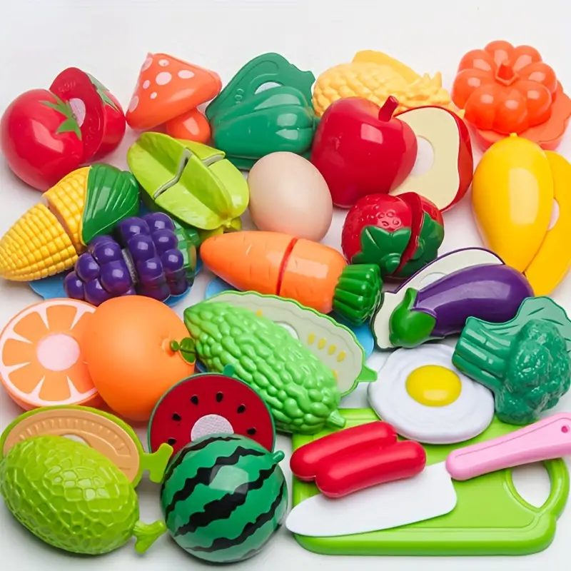25 Piezas De Juguetes De Corte De Frutas Y Verduras De Simulación Para Niños Juguetes De Casa