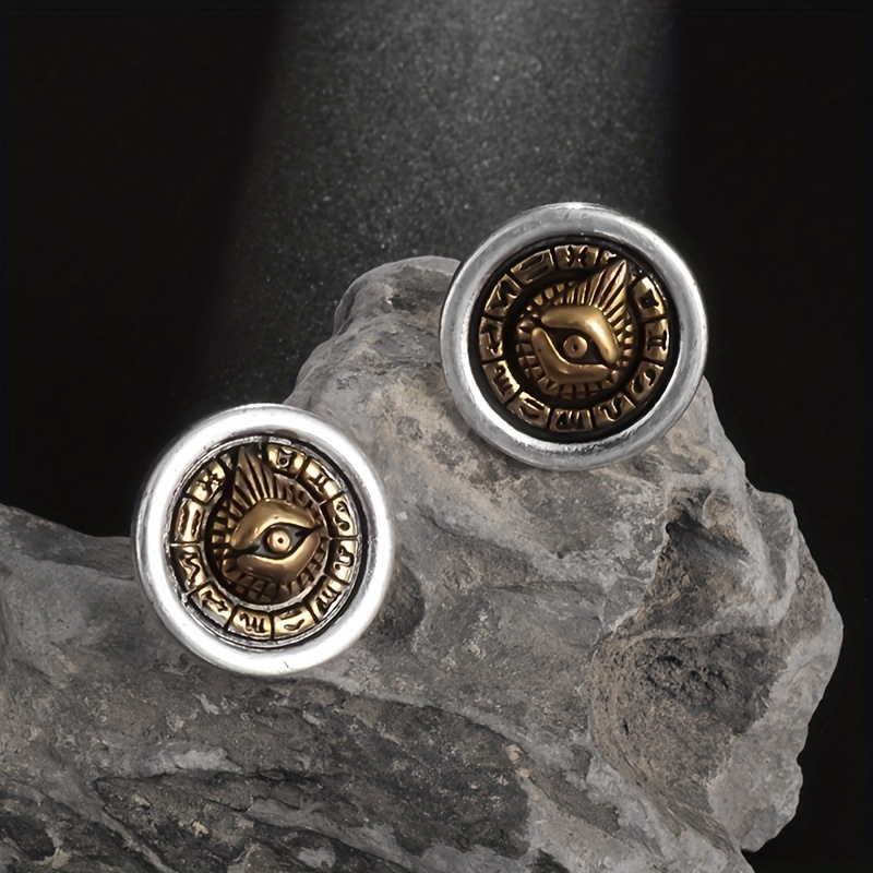 Vintage Exquisite Constellation God Eye Round Earrings - Temu