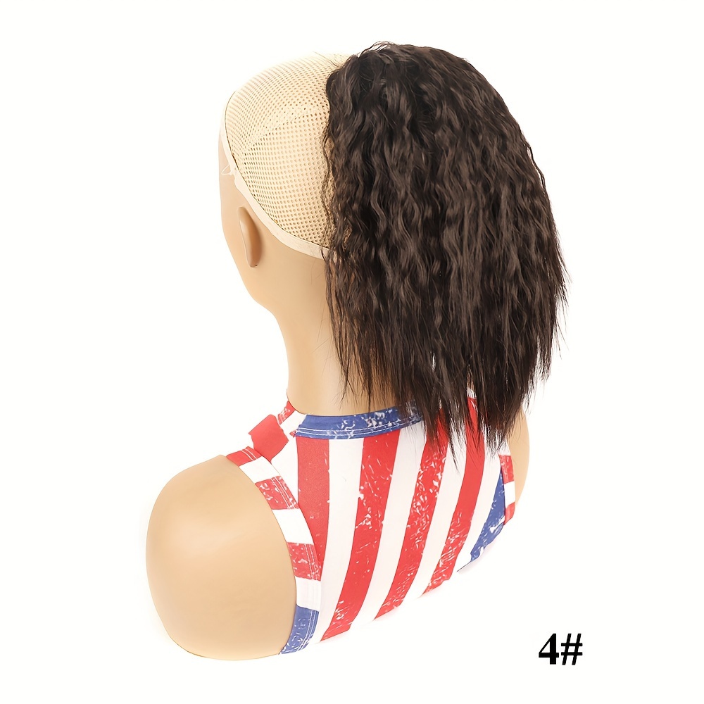 Short Wavy Drawstring Black Ponytail Extension - Temu United Kingdom