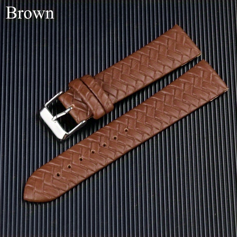 Pu Leather Belt, Braided Pattern Watch Band For Men And Women ...
