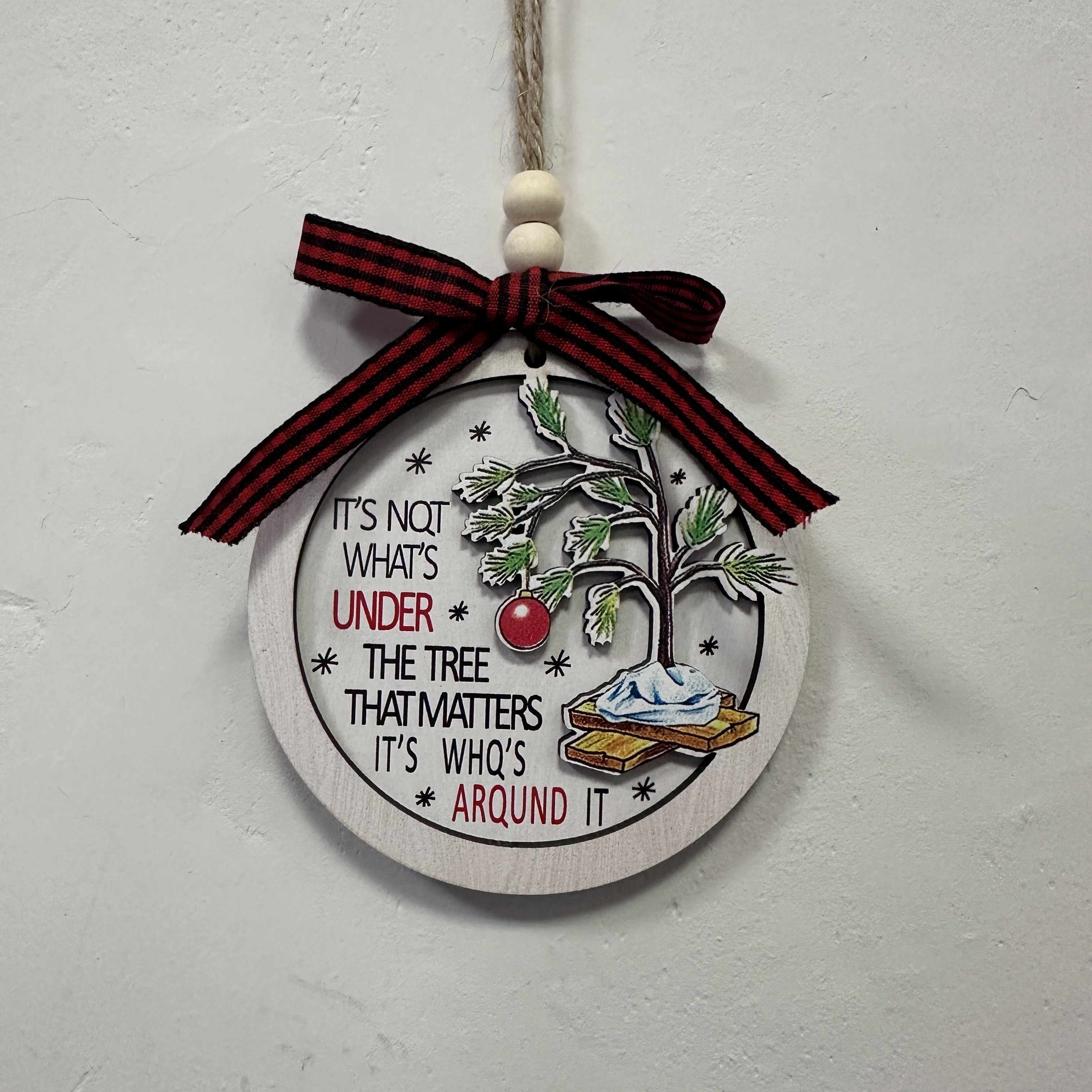 Mdf Wooden Double layer Hanging Sign Tree Life Decoration - Temu New ...