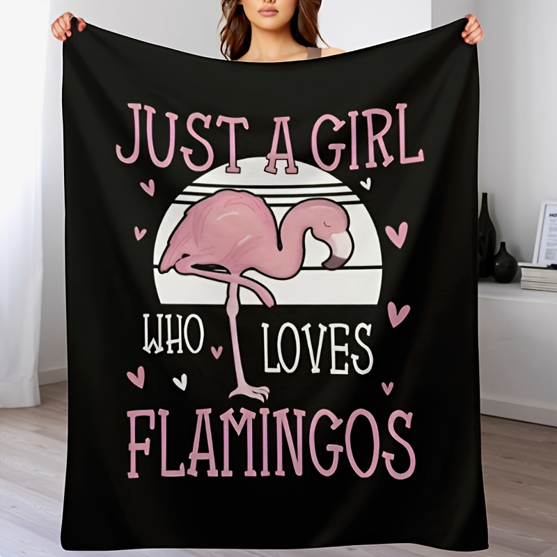Flamingo Flannel Blanket Throw Blanket Air Conditioning - Temu United ...