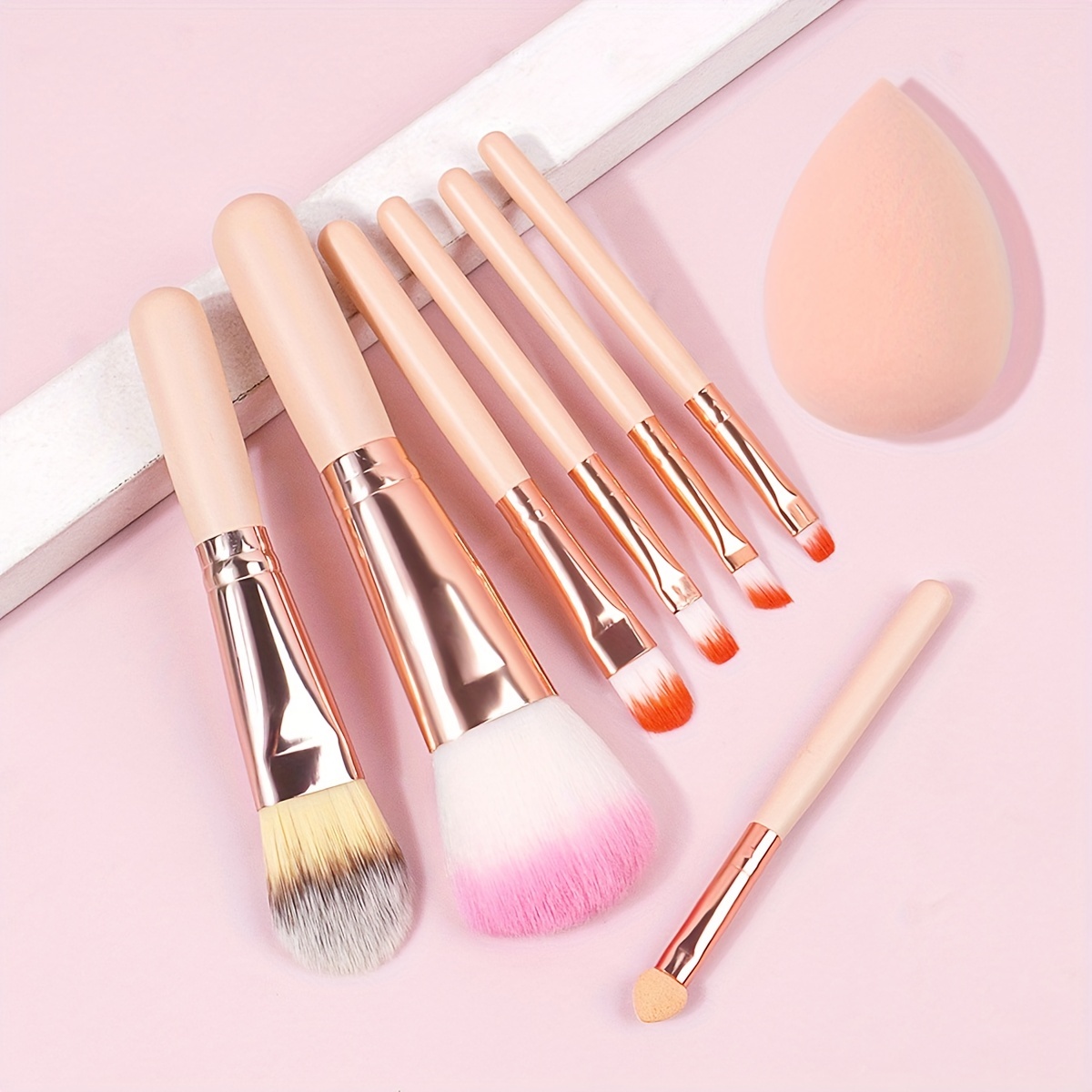 Makeup Tool Kit Makeup Brush Set + Makeup Sponge Powder Puff - Temu ...