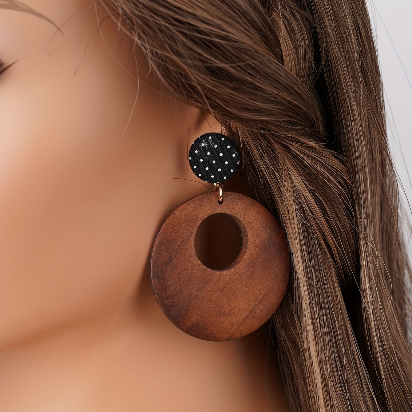 Houten Holle Ovaalvormige Bungelende Oorbellen In Retro - Temu Netherlands