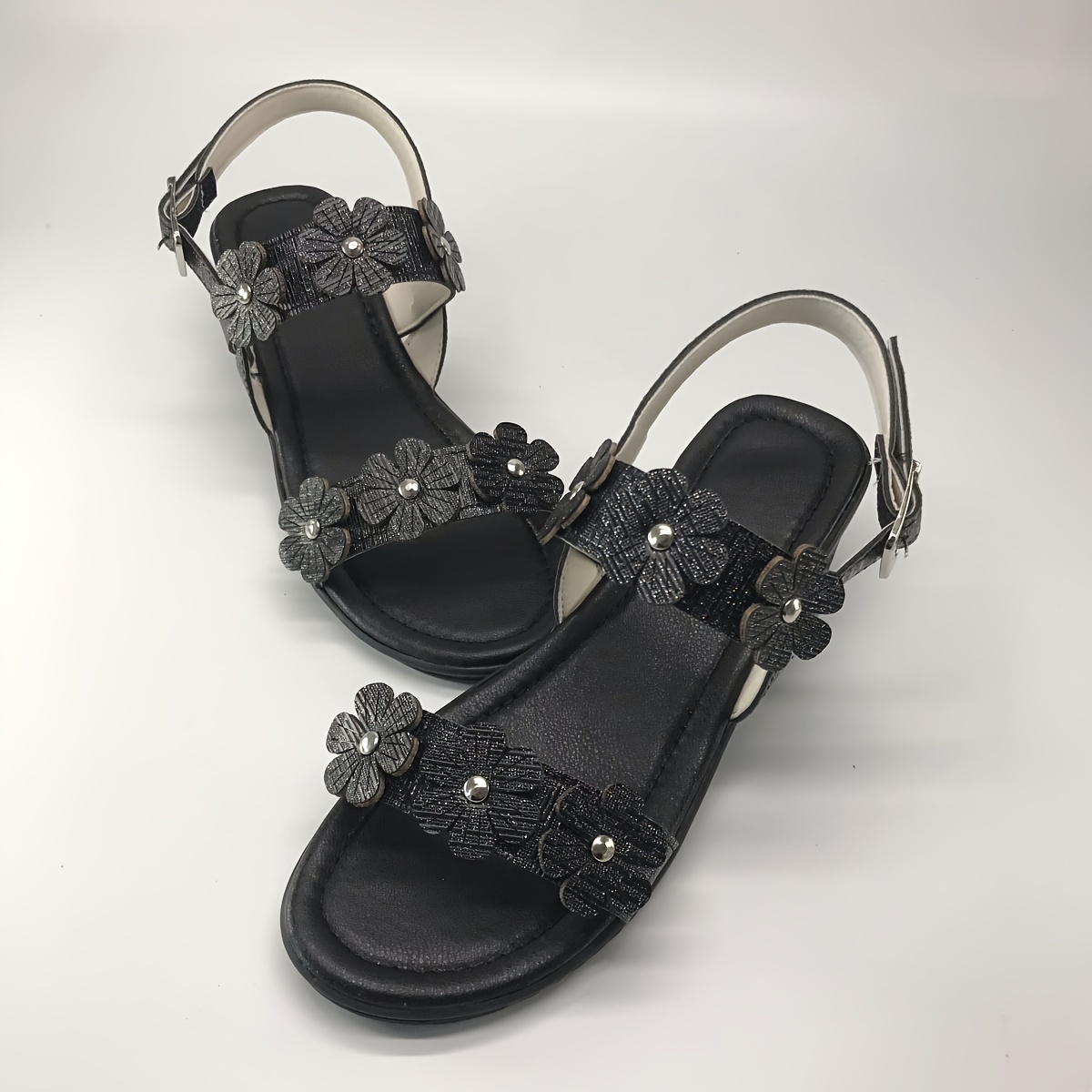 Womens Flower Decor Wedge Sandals Casual Open Toe Platform - Temu United Kingdom