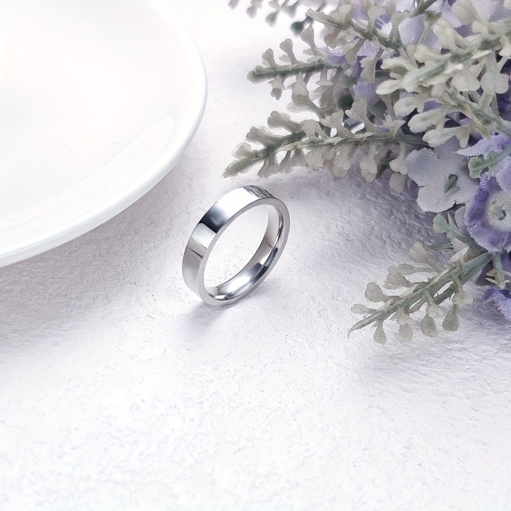 Minimalist Style Band Ring Made Titanium Suitable Men Women - Temu ...