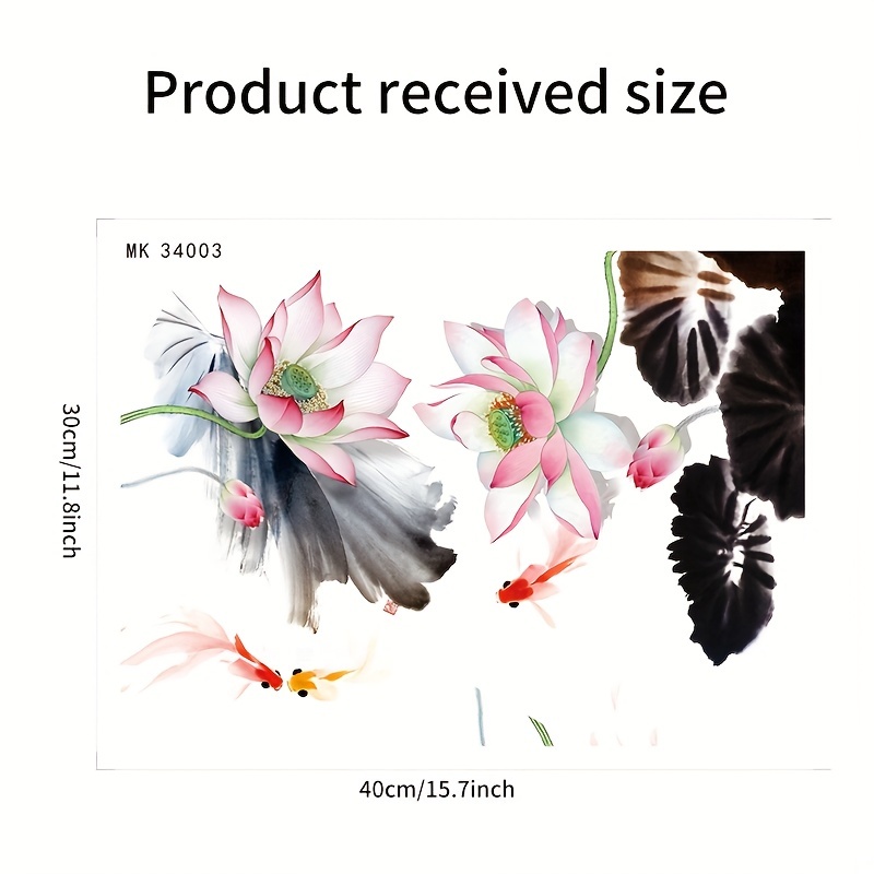 creative toilet sticker lotus koi pattern self wall - Temu Australia