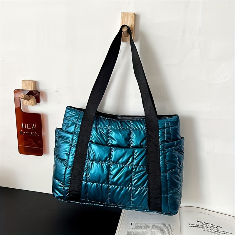 Fashion Padded Tote Bag Large Capacity Shoulder Bag Women's - Temu ...