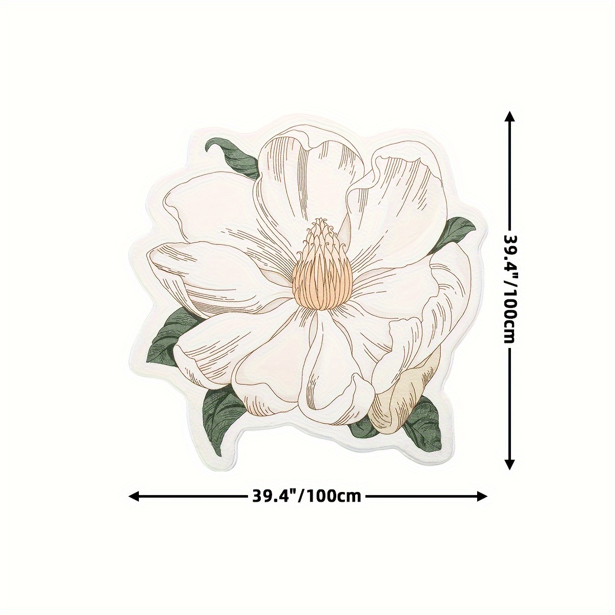 Premium Floral Shape Living Room Rug Lambswool Round Plush - Temu Canada