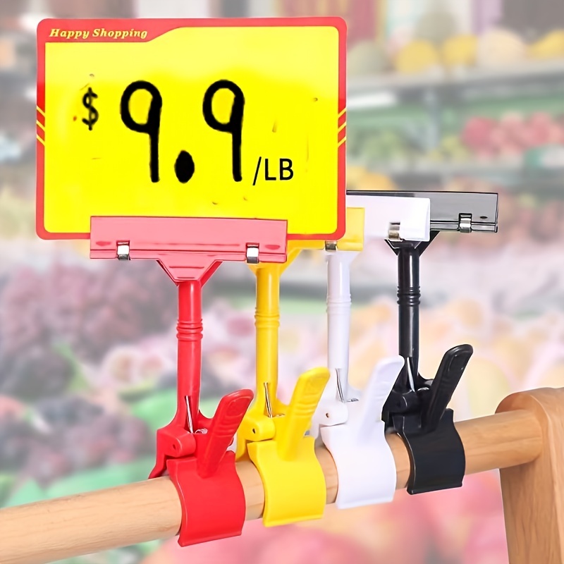 3pcs Advertising Clips Label Fixed Clips Shelf Clips Price Plate Clips ...