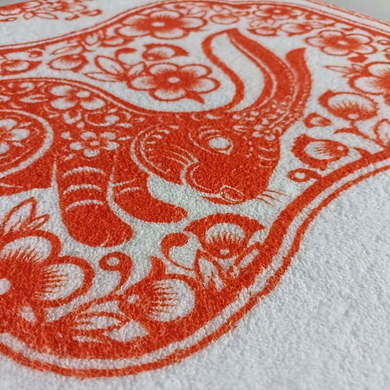 Chinese New Year Red Rabbit Doormat Living Room Carpet - Temu