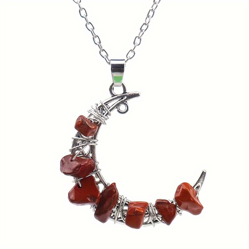 Handmade Retro Seven color Natural Stone Pendant Necklace - Temu United ...
