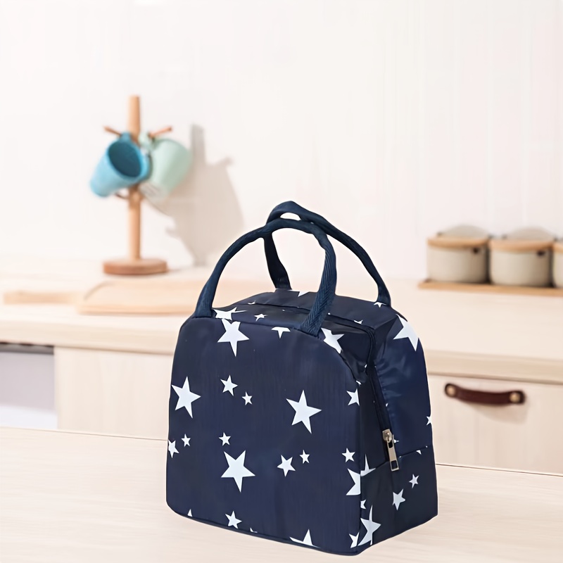 Portable Insulated Lunch Box Bag Stylish Printed Meal Keep - Temu Canada