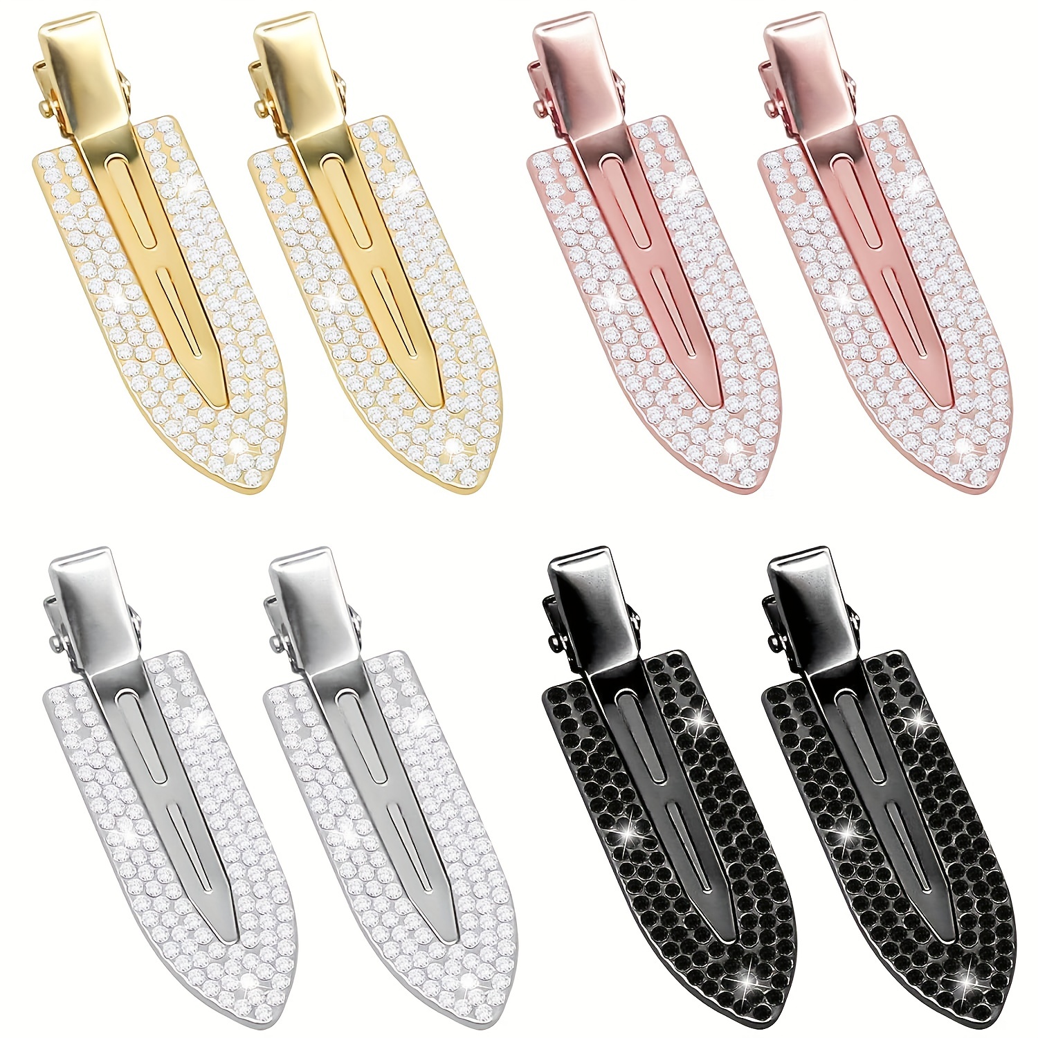 Exquisite Rhinestone Duckbill Clips Vintage Alloy Traceless - Temu New ...