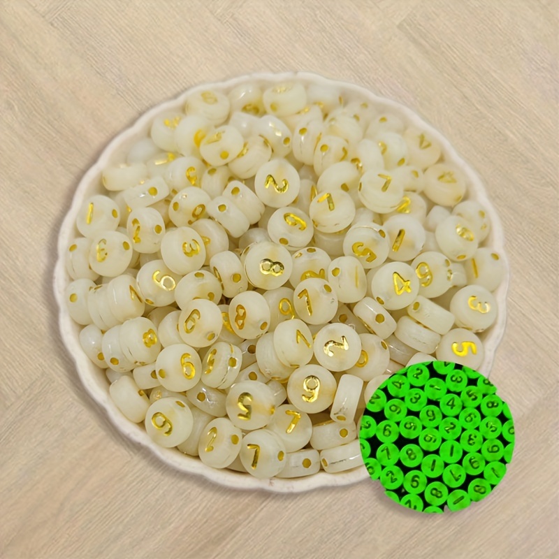 Luminous Letter Number Loose Beads Jewelry Making Diy - Temu United Kingdom