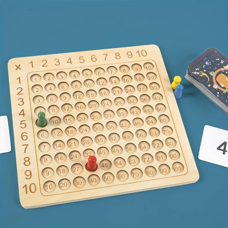 Wooden Math Multiplication Board Game Educational Toys Kids Temu Wooden Math Multiplication Board Game Educational Toys Kids Temu